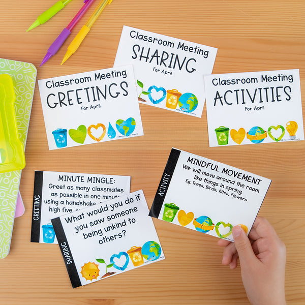 Morning Meeting Slides, Cards, Posters for April – Proud to be Primary