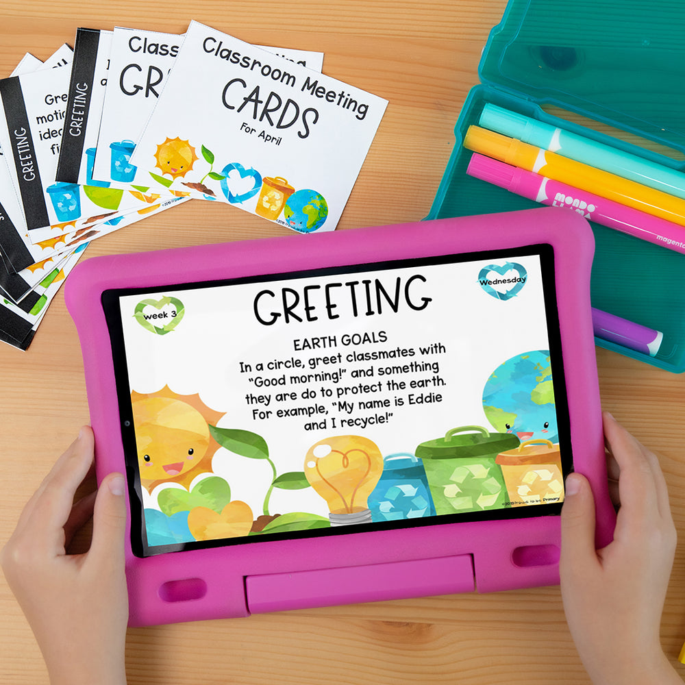 April Spring SEL Morning Meeting Slides Activities and Questions