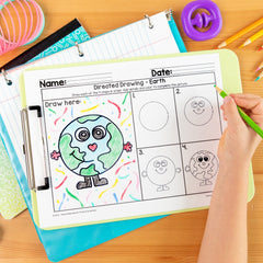 April Spring Directed Drawing - Easter Bunny, Earth Day, Frog, Ladybug