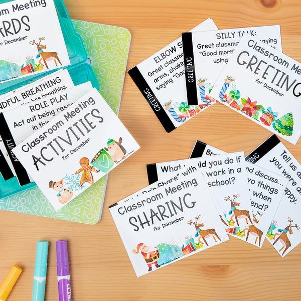 Morning Meeting Slides, Cards, Posters for December – Proud to be Primary