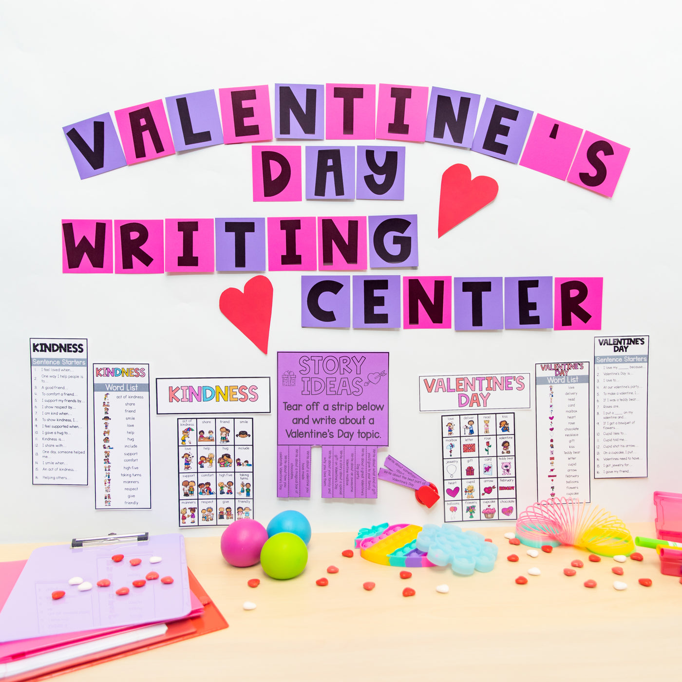February Writing Center for K, 1st and 2nd Grade Classrooms