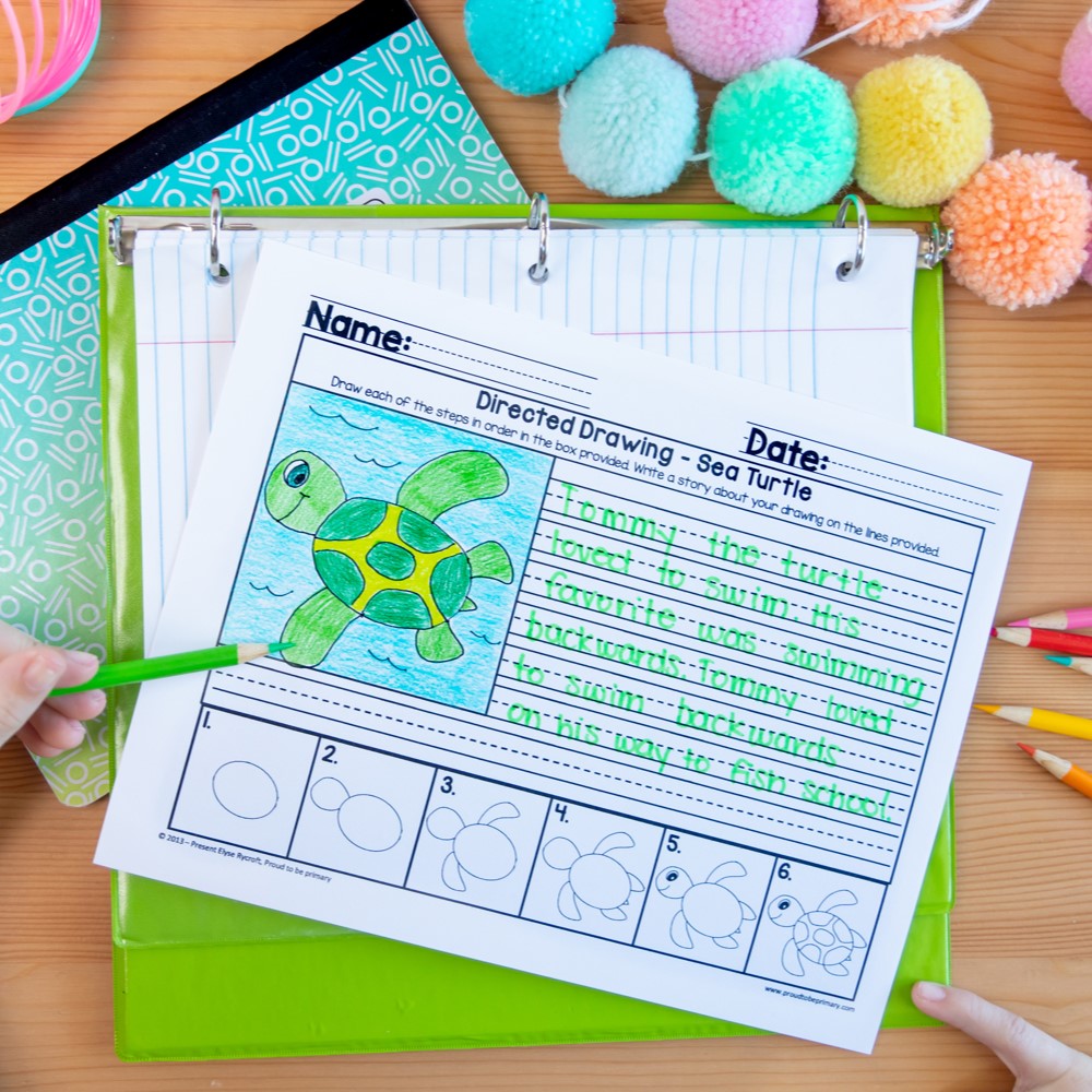 Summer Directed Drawings | How to Draw Dad for Father’s Day, sea turtl ...