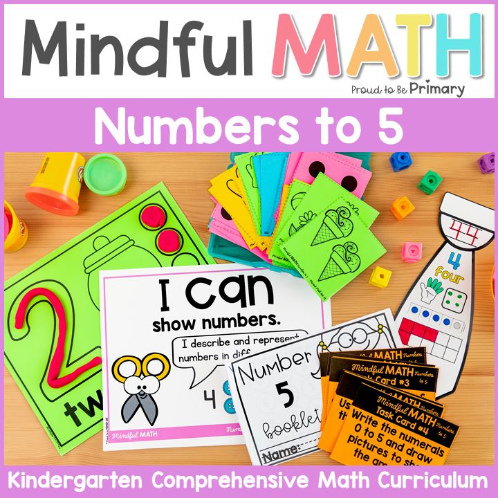 Kindergarten Math Unit Number 1 to 5 Recognition, Tracing, Flash Cards