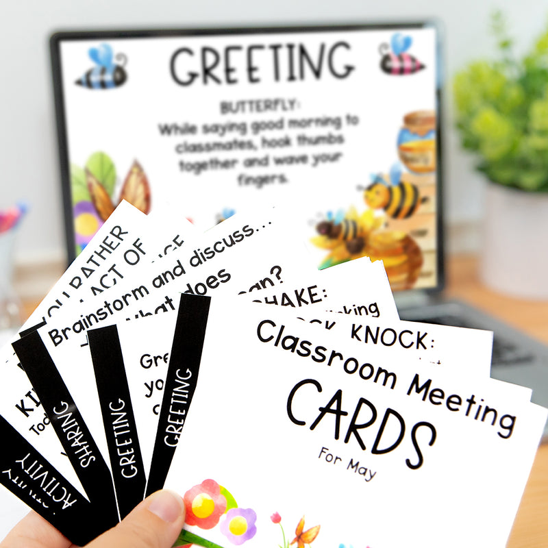 May Spring SEL Morning Meeting Slides Activities, Questions, Greetings