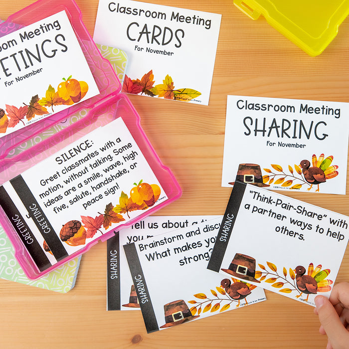 November Morning Meeting Slides - Activities, Question, Greetings - Th