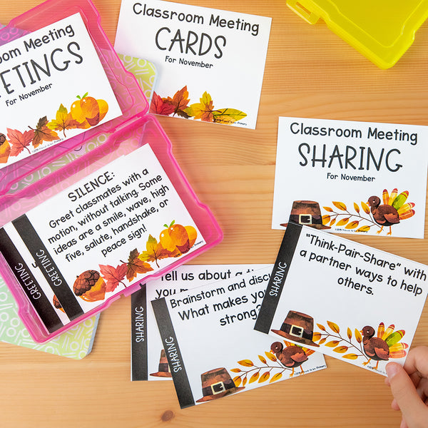 Morning Meeting Slides, Cards, Posters for November – Proud to be Primary