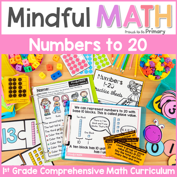 Grade 1 Math Numbers to 20 Unit - First Grade Math Centers, Lessons