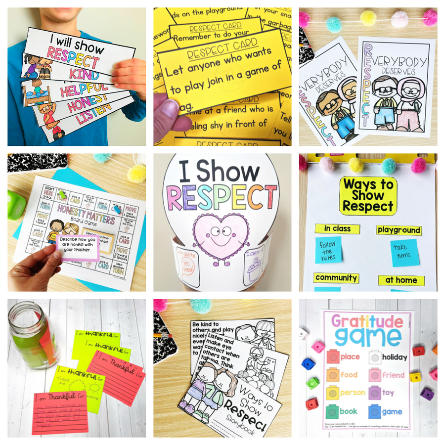 Respect & Gratitude Week of Respect Activities - SEL Character Educati